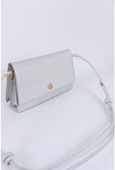 HFscarfs Zühre Modern El ve Kol Çantası Gümüş