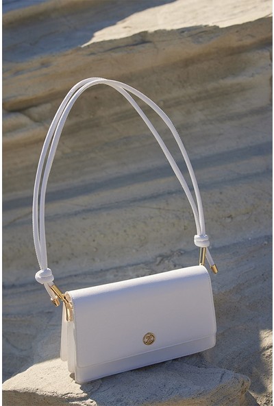 HFscarfs Zühre Modern El ve Kol Çantası Beyaz