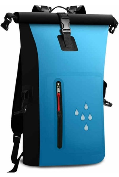 Zhkj Shop Yansıtıcı Şeritli Su Geçirmez Su Geçirmez Sırt Çantası 25 L (Yurt Dışından)