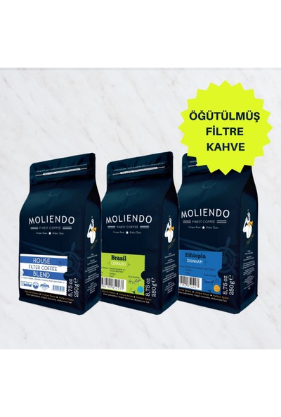 Moliendo Ekonomik Paket 3X250 G ( Öğütülmüş Filtre Kahve ) Moliendo Ekonomik Paket 3X250 G ( Öğütülmüş Filtre Kahve )