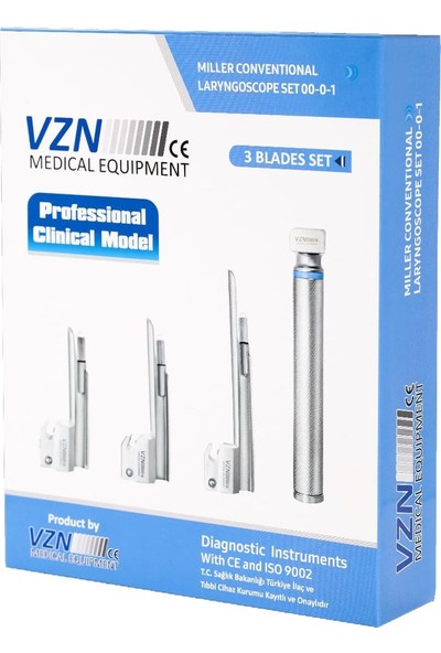 Vzn Miller Laringoskop Pediatrik Set 00-0-2 Garantili