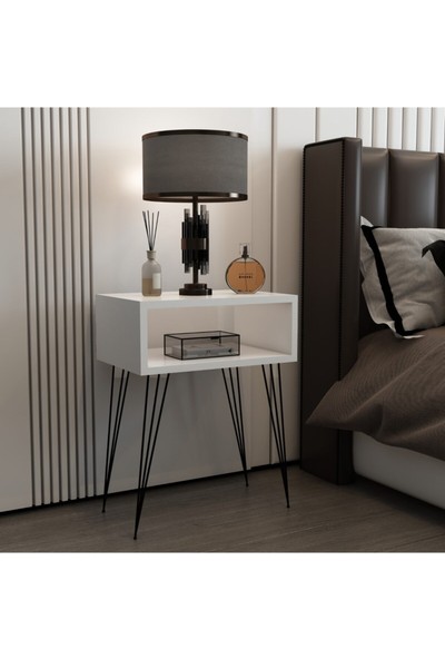 Bambeds Mobilya Beyaz Komodin