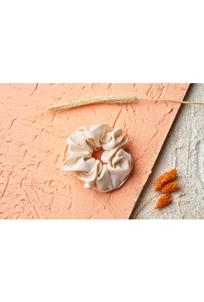 Kadın Tekli Saten Saç Lastik Toka