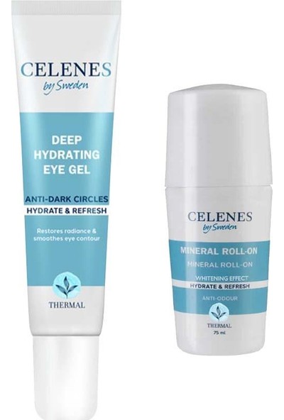 Celenes By Sweden Roll On 75 ml ve Hydratıng Eye Gel Celenes By Sweden Roll On 75 ml ve Hydratıng Eye Gel