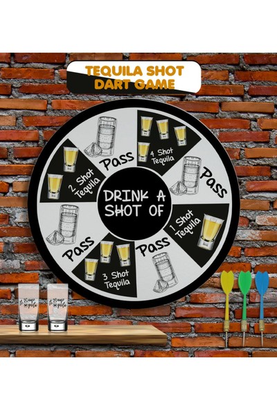 Bk Gift Tekila Shot Bardaklı 40CM Eğleneceli Dart Oyun Seti Bk Gift Tekila Shot Bardaklı 40CM Eğleneceli Dart Oyun Seti