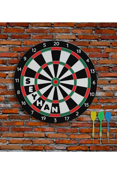 BK Kişiye Özel Isimli Eğlenceli 40CM Dart Oyun Seti Model 1 BK Kişiye Özel Isimli Eğlenceli 40CM Dart Oyun Seti Model 1