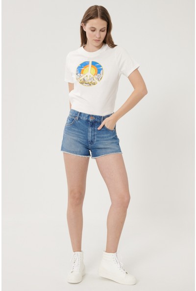 Wrangler Denim Kadın Kot Şort - Mavi