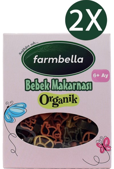Farmbella Organik Bebek Makarnası 250 gr +6 Ay - 2'li Set Farmbella Organik Bebek Makarnası 250 gr +6 Ay - 2'li Set