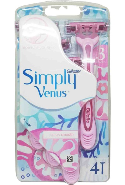Gillette Venüs Simply 3 Tıraş Bıçağı 4'lü Blister Gillette Venüs Simply 3 Tıraş Bıçağı 4'lü Blister