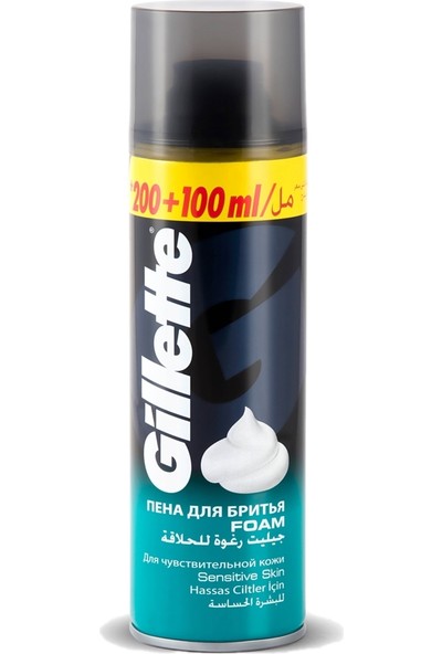 Gillette Tıraş Köpüğü 300 ml Hassas Gillette Tıraş Köpüğü 300 ml Hassas