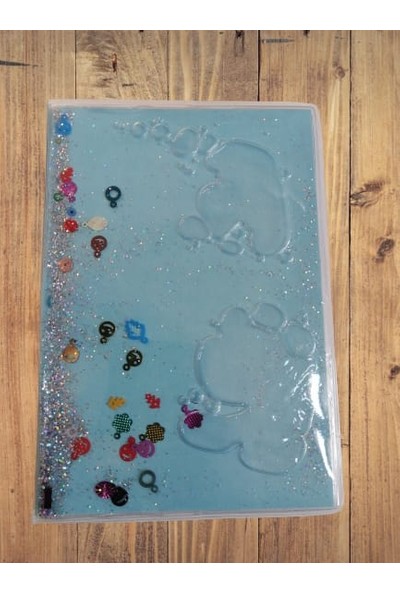 Mikro 18.5X12.5CM Pastel Kapak Simli Pullu Sulu Not Defteri NT-245