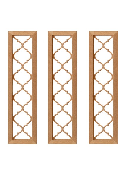 Masifart Paulin Osmanlı Üçlü Kolon Ayna Cilasız Ham