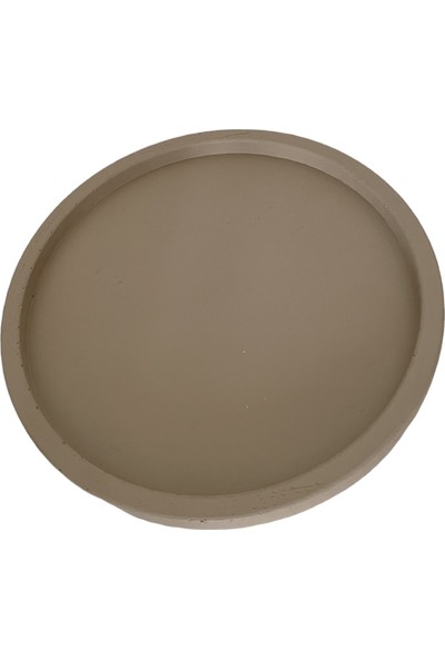 YYY Bej Çok Amaçlı Dekoratif Yuvarlak Tabak
