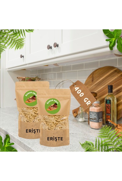 Organik Köy Yumurtalı Doğal Ev Yapımı Erişte 400GR