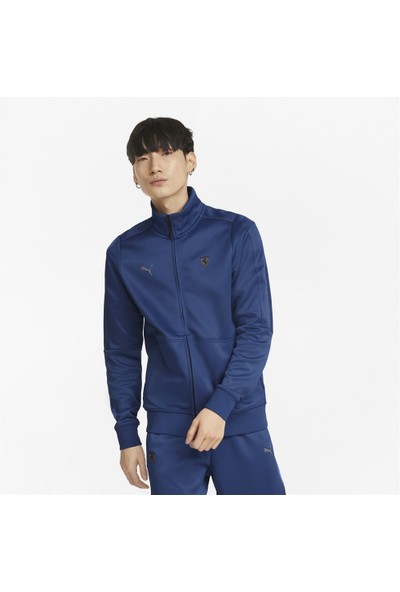 Puma Ferrari Style T7 Track Jacket Erkek Mavi Günlük Ceket - 533330-07 Puma Ferrari Style T7 Track Jacket Erkek Mavi Günlük Ceket - 533330-07