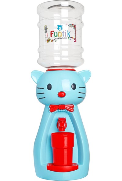 Funtik Kedi Konsepti Mavi Çocuk Su Sebili