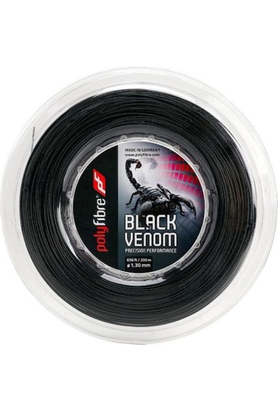 Polyfibre Black Venom Tenis Raketi Kordaj Teli 1.30MM 200M Polyfibre Black Venom Tenis Raketi Kordaj Teli 1.30MM 200M