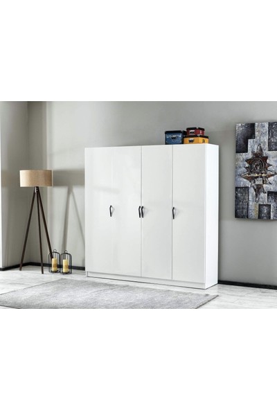 Ipek Mobilya Sorento 4 Kapaklı Dolap Genişlik 120 cm ( Beyaz ) Ipek Mobilya Sorento 4 Kapaklı Dolap Genişlik 120 cm ( Beyaz )