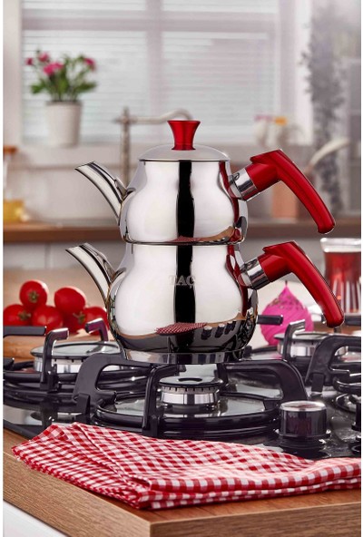 Taç Mini Dem Çaydanlık Kırmızı Taç Mini Dem Çaydanlık Kırmızı