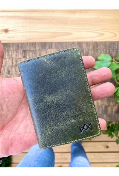 Crown Of Style Lucky Mini COS-21841 Unisex Hakiki Deri Haki Yeşil Renk Cüzdan Crown Of Style Lucky Mini COS-21841 Unisex Hakiki Deri Haki Yeşil Renk Cüzdan
