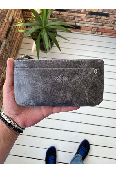 Crown Of Style Pari COS-213044 Unisex Hakiki Deri Gri Renk Telefon Cüzdanı Crown Of Style Pari COS-213044 Unisex Hakiki Deri Gri Renk Telefon Cüzdanı