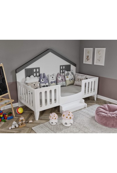 Yoyko Sunny Montesori Karyola Antrasit (90X190CM) Yoyko Sunny Montesori Karyola Antrasit (90X190CM)