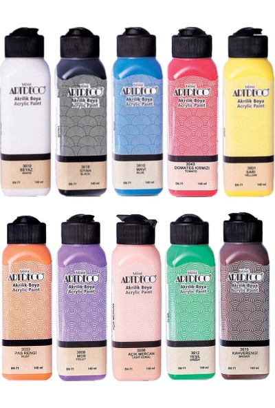 Artdeco Hue Akrilik Boya Seti 10 Renk x 140 ml Artdeco Hue Akrilik Boya Seti 10 Renk x 140 ml