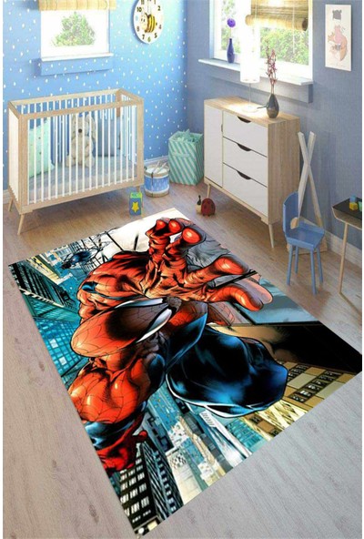 Motto Halı Punto Kaymaz Dot Tabanlı Yıkanabilir Antibakteriyel Dijital Baskı Çocuk Halısı