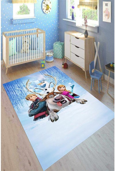 Motto Halı Punto Kaymaz Dot Tabanlı Yıkanabilir Antibakteriyel Dijital Baskı Çocuk Halısı