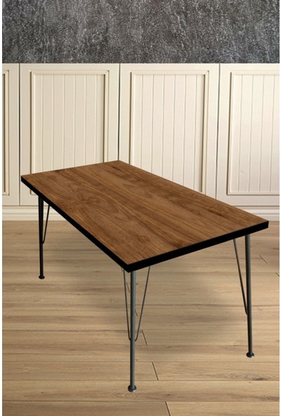 Bambeds Mobilya 60X90 Dekoratif Mutfak Balkon Masası Ceviz