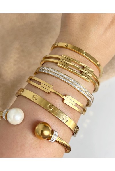 Alışveriş Bekçisi Çelik Incili Kelepçe Bileklik