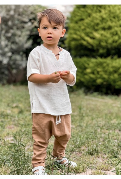 Anne Atölyesii Keten ve Şile Bezi Çocuk Takım