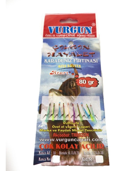 80GR Atarlı Çılgın Hayalet Istavrit Çaparisi 80GR Atarlı Çılgın Hayalet Istavrit Çaparisi