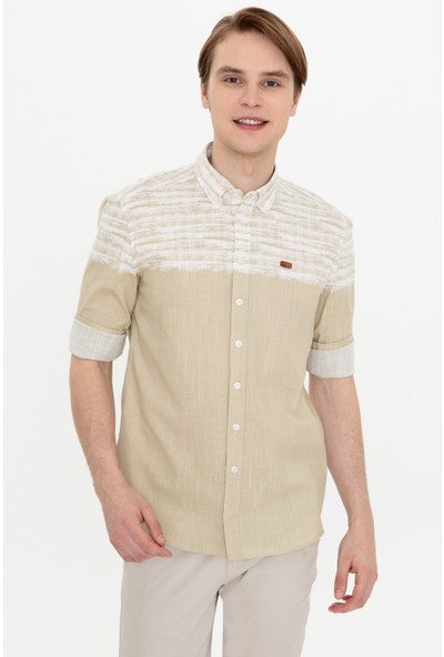 U.S. Polo Assn. Erkek Haki Gömlek 50249526-VR027