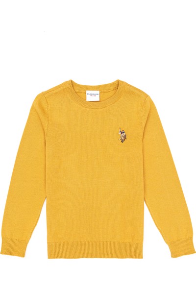 U.S. Polo Assn. Erkek Çocuk Hardal Triko Kazak 50255804-VR072 U.S. Polo Assn. Erkek Çocuk Hardal Triko Kazak 50255804-VR072