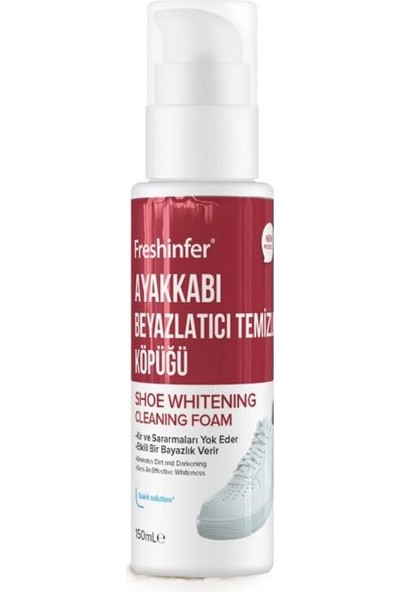 Freshinfer Ayakkabı Beyazlatıcı Temizleme Köpüğü 150 ml