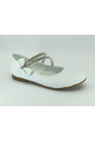 Iremsu Taşlı Kurdela Cırtlı Kız Çocuk Babet Ayakkabı