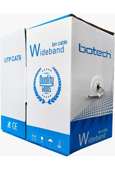 Botech Cat6 23 Awg Data Kablosu (305 Mt) Botech Cat6 23 Awg Data Kablosu (305 Mt)
