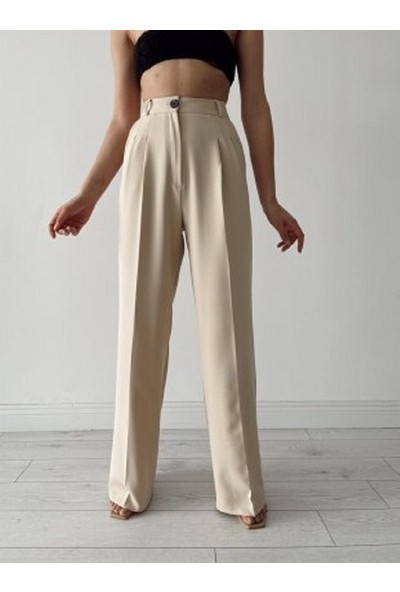 Sertiz Bej Pileli Palazzo Pantolon
