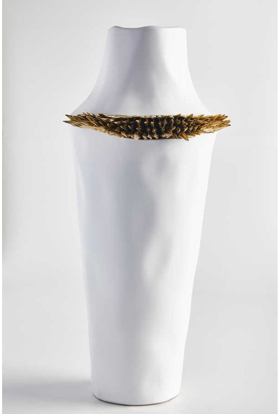 Deeps Home Valentin Beyaz Seramik Uzun Vazo Deeps Home Valentin Beyaz Seramik Uzun Vazo