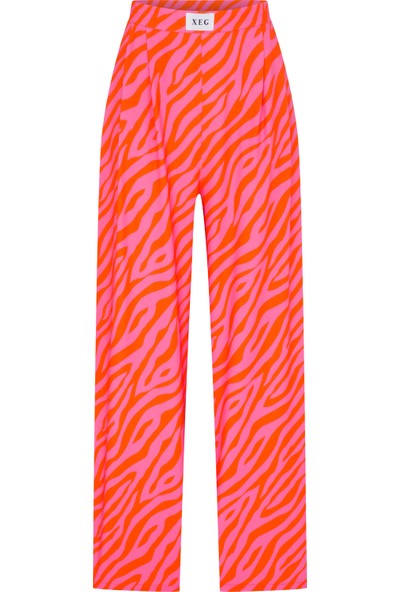 XEG Pembe Zebra Salaş Pantolon