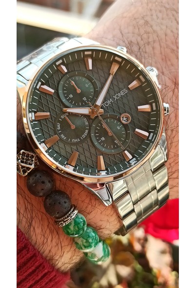 Tom Jones (By.daniel Klein) Çelik Kordon Gümüş Renk Rose Kasa Erkek Kol Saati+Bileklik Hediyeli Tom Jones (By.daniel Klein) Çelik Kordon Gümüş Renk Rose Kasa Erkek Kol Saati+Bileklik Hediyeli