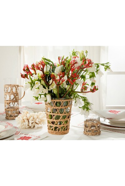 Arzu Sabancı Karen Cam Vazo 14X19 cm Kahve Arzu Sabancı Karen Cam Vazo 14X19 cm Kahve