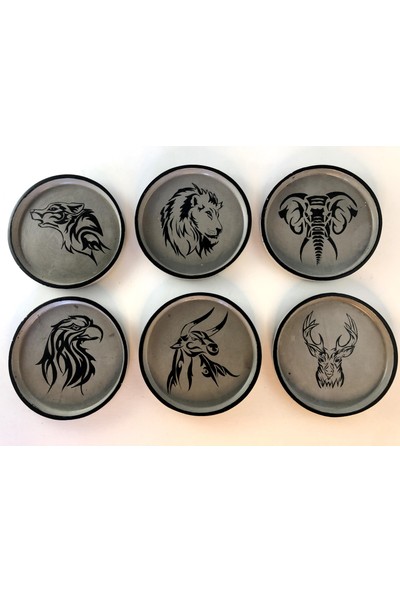Talya Art Design, 6'lı Set, Burçlar Beton Bardak Altlığı. Talya Art Design, 6'lı Set, Burçlar Beton Bardak Altlığı.