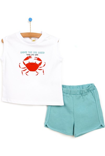 Hello Baby Under The Sea Erkek Bebek - Organik Pamuktshirt-Şort