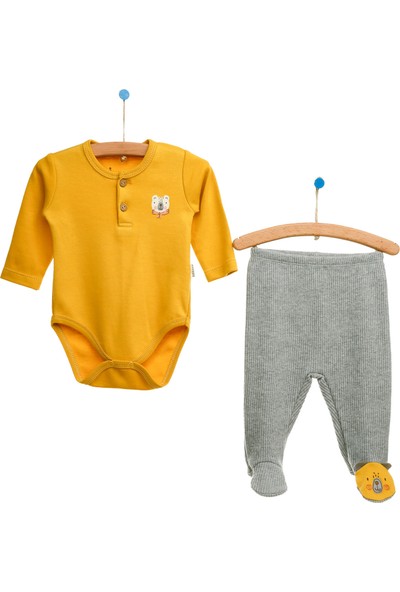 Bebbek Yenidoğan Born To Be Wild Önden Düğmeli Body-Patikli Alt