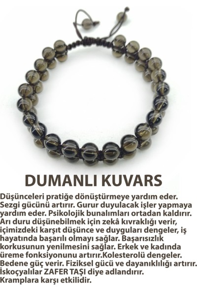 Osmanlı Doğaltaş Dumanlı Kuvars Makrome Doğal Taş Bileklik Osmanlı Doğaltaş Dumanlı Kuvars Makrome Doğal Taş Bileklik