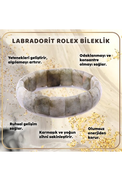 Osmanlı Doğaltaş Labradorit Doğal Taş Rolex Bileklik - B487 Osmanlı Doğaltaş Labradorit Doğal Taş Rolex Bileklik - B487