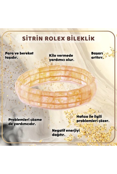 Osmanlı Doğaltaş Sitrin Doğal Taş Rolex BILEKLIK-B791 Osmanlı Doğaltaş Sitrin Doğal Taş Rolex BILEKLIK-B791
