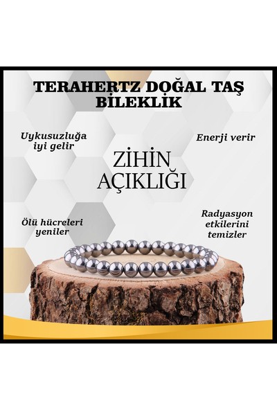 Osmanlı Doğaltaş Terahertz Doğal Taş Bileklik 6 mm - B850